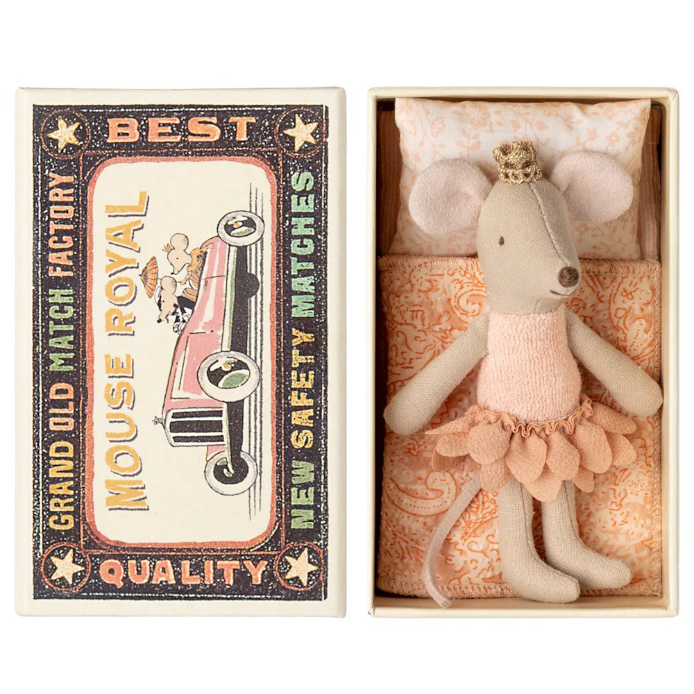 Maileg Princess Mouse in Matchbox 2025 - Royal Gown & Crown | Little ...